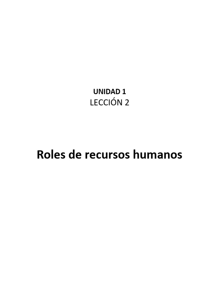U1L2-Lectura Complementaria | PDF | Gestión de recursos humanos | Business