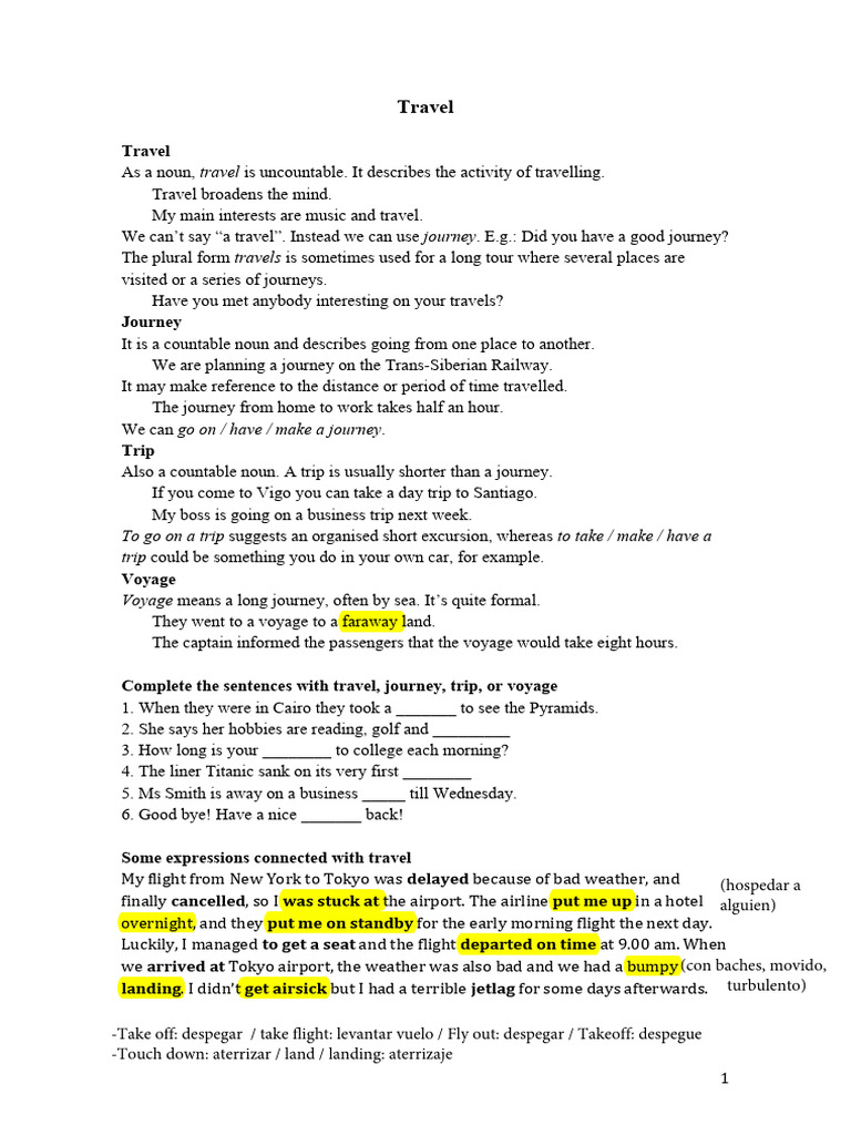 Travel | PDF | Transport