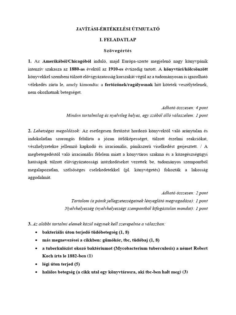 I Feladatlap Megoldas | PDF