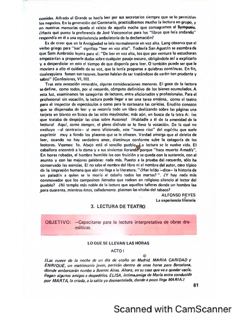 Lectura de Teatro | PDF