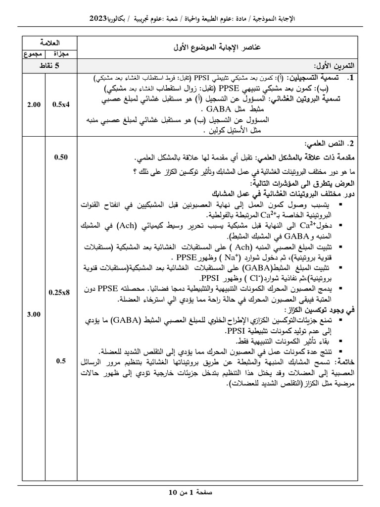 Correction Bac Sciences Se 2023 | PDF