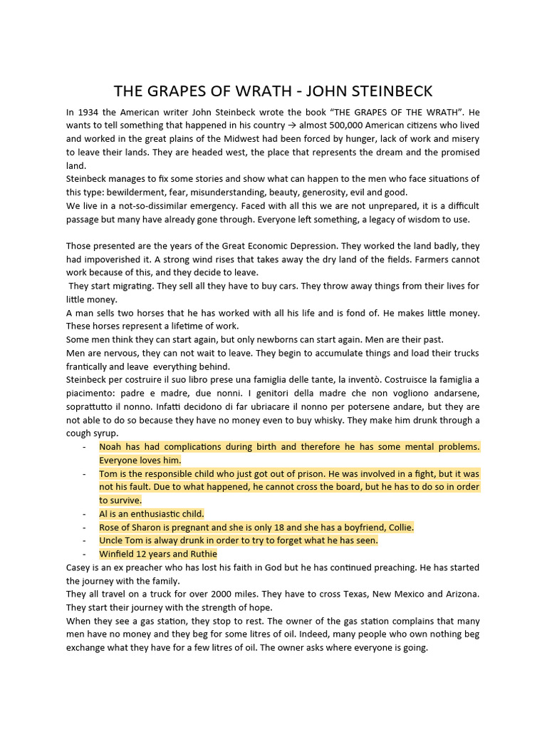 The Grapes of Wrath - Steinbeck | PDF