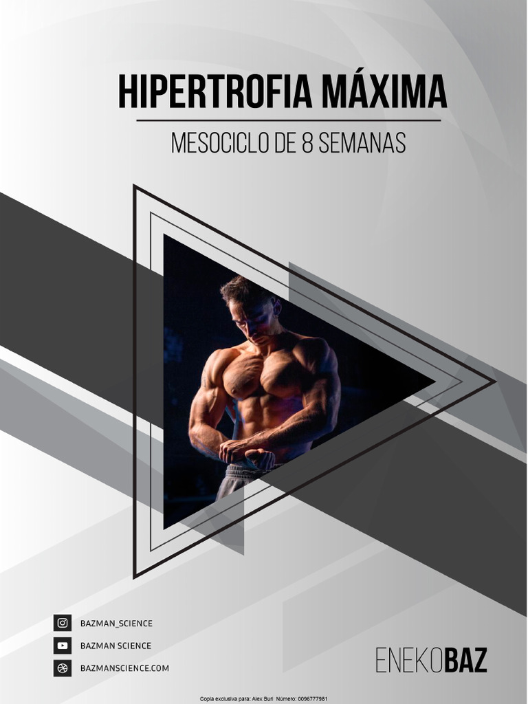 Hipertrofia: Programa 8 Semanas | PDF | Aptitud física | Entrenamiento de fuerza