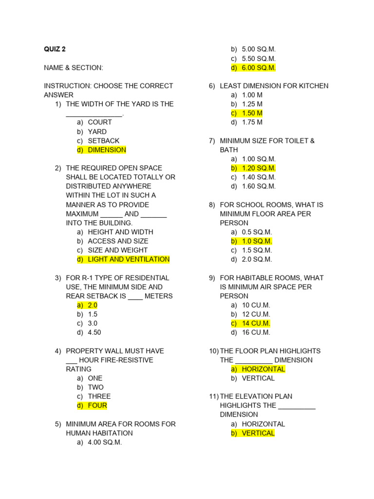 Civil Engineering Quiz on Building Codes | PDF | Queensland | Culture ...