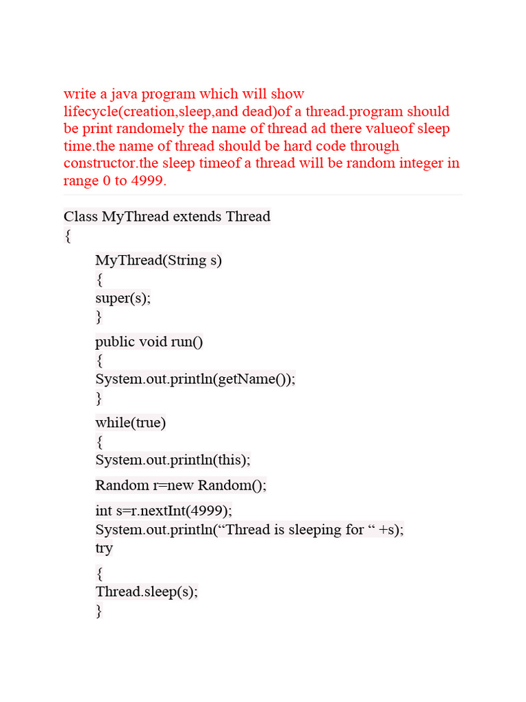 SLIP-13 Thread Life Cycle | PDF