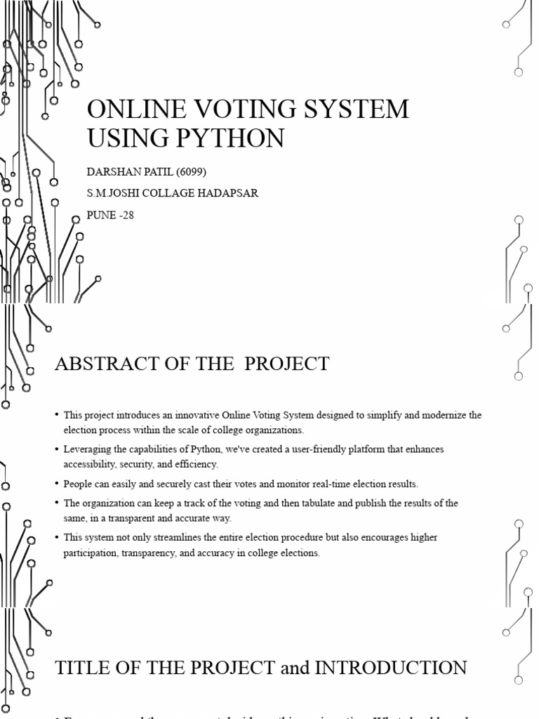 Darshan | Download Free PDF | Voting | Python (Programming Language)