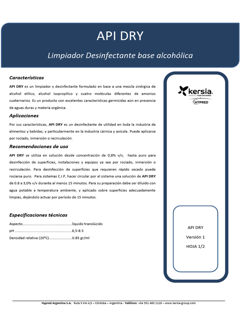 FT - Api Dry | PDF | Agua