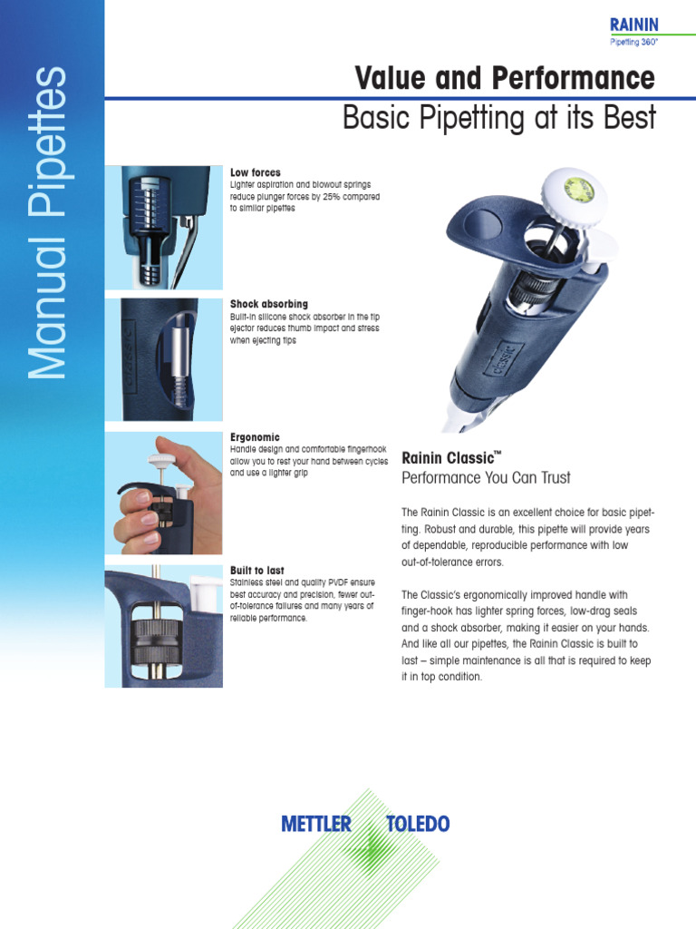 Manual Pipettes - Rainin Classic | PDF