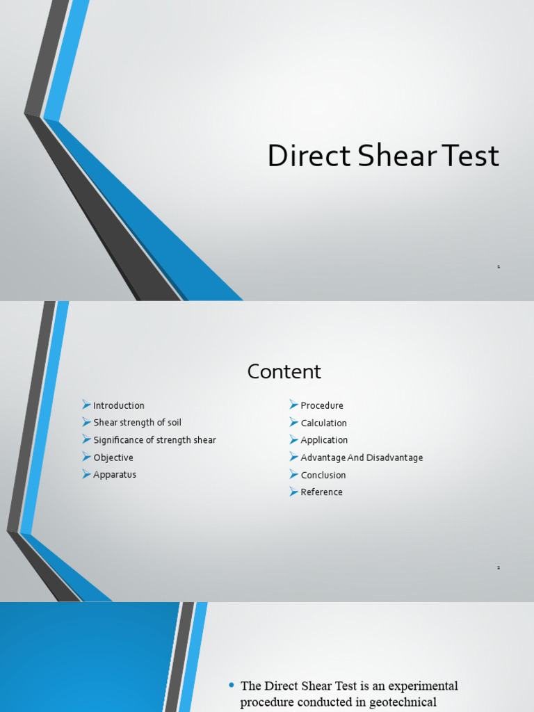 Direct Shear Test Presentation | PDF | Geotechnical Engineering ...