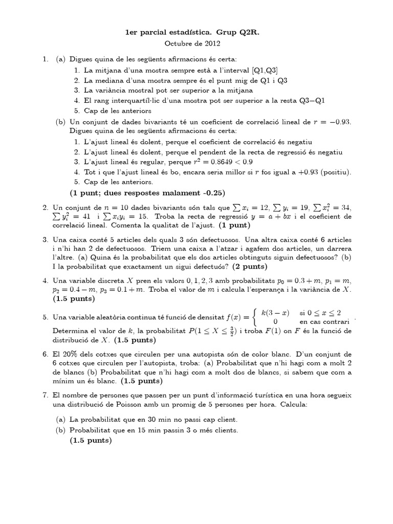 Estadística 1p Oct12 (Q2R) | PDF