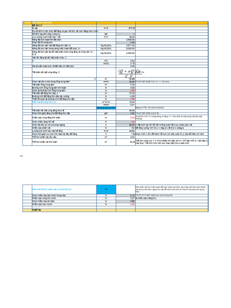 TTP-Spreadsheet for SClarifier | PDF