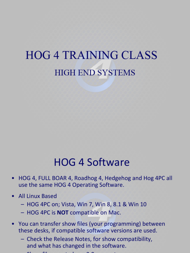 Basic HOG 4 Training | PDF | Parameter (Computer Programming) | Command ...