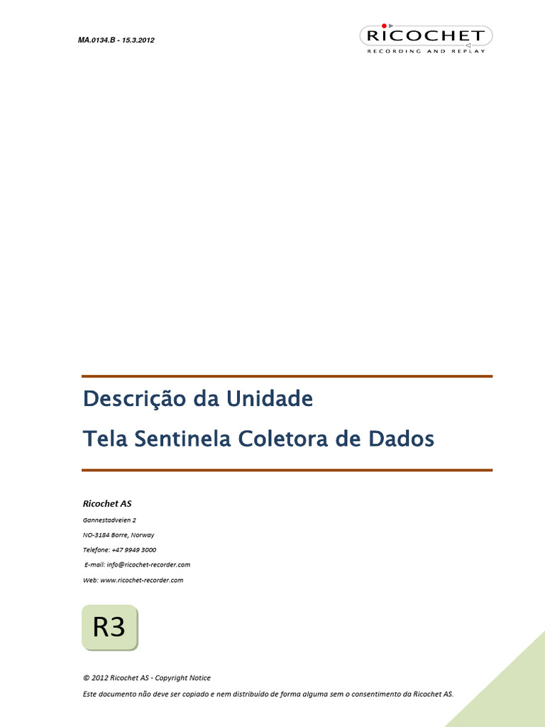Doc. 12 - MA.0134.B - Unidade Descritiva - Tela Sentinela Coletora de ...