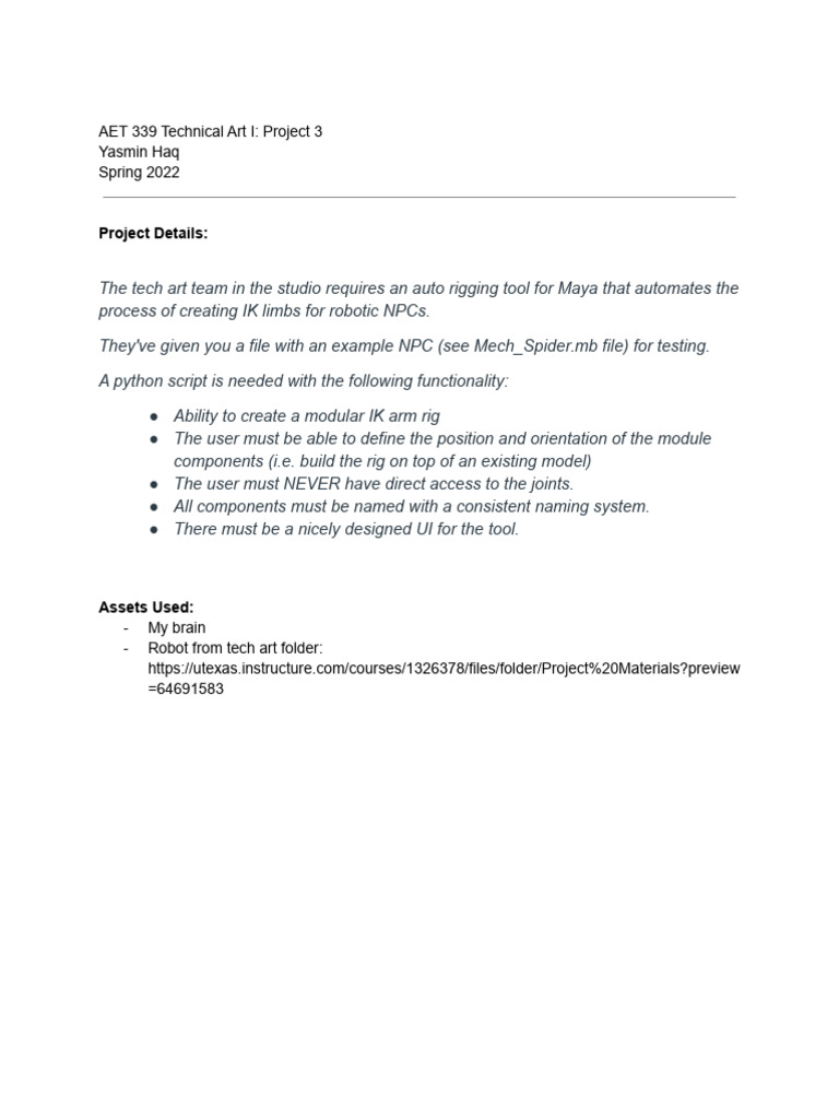 Tech Art Project 3 | PDF | Software | Computer Science