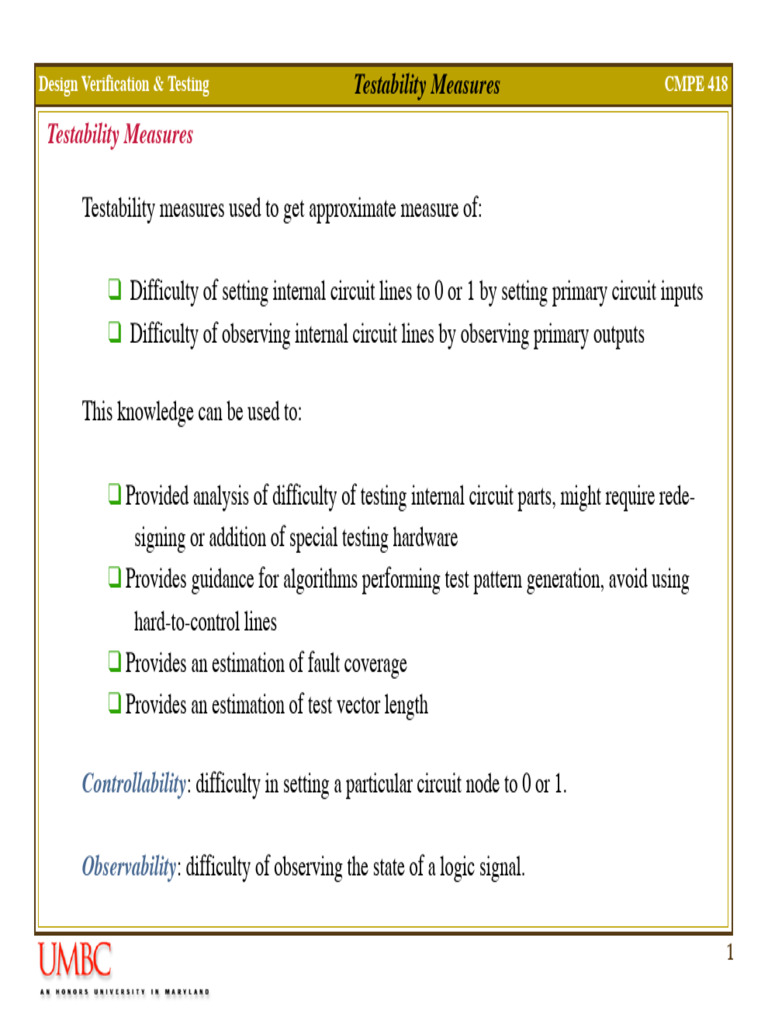 Chap6 Lect07 Testability Measures - FM | PDF | Theoretical Computer ...