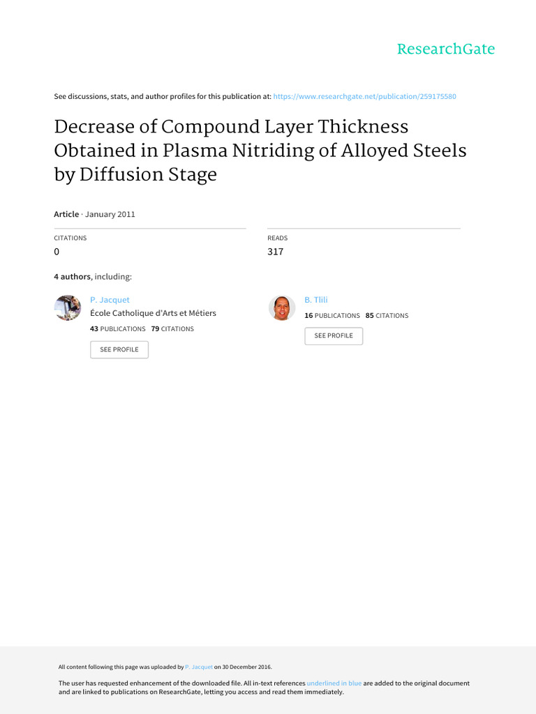 Decrease of Compound Layer Thickness Obt | PDF | Physical Sciences ...