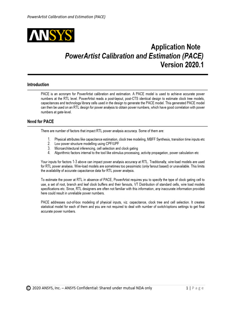 PACE Model for RTL Power Analysis | PDF | Computing | Electronics