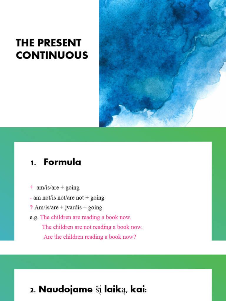 Present Continuous (2) | PDF