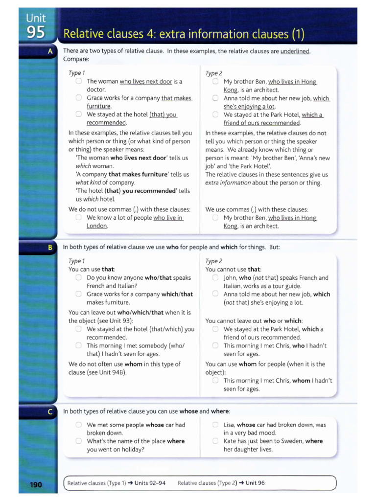 Non-Defining Relative Clauses | PDF | Grammar | Language Mechanics