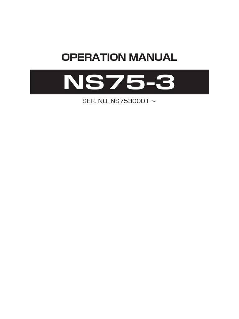 NS753 Om | PDF | Switch | Radiator