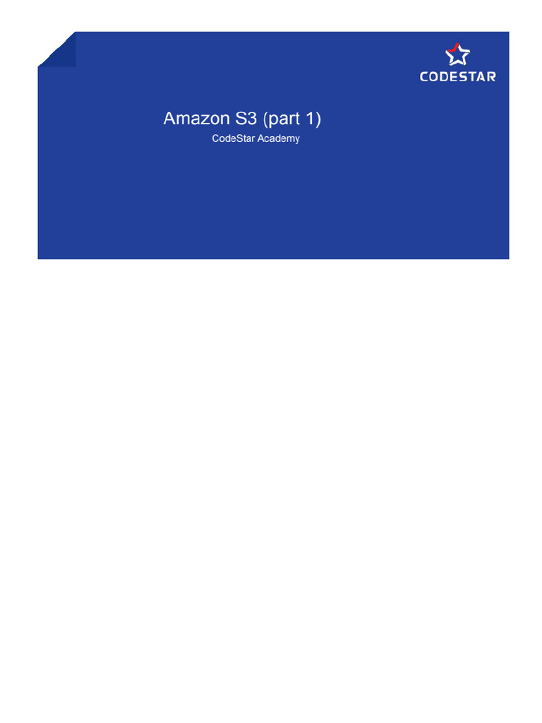 Amazon S3 - Part 1 | PDF