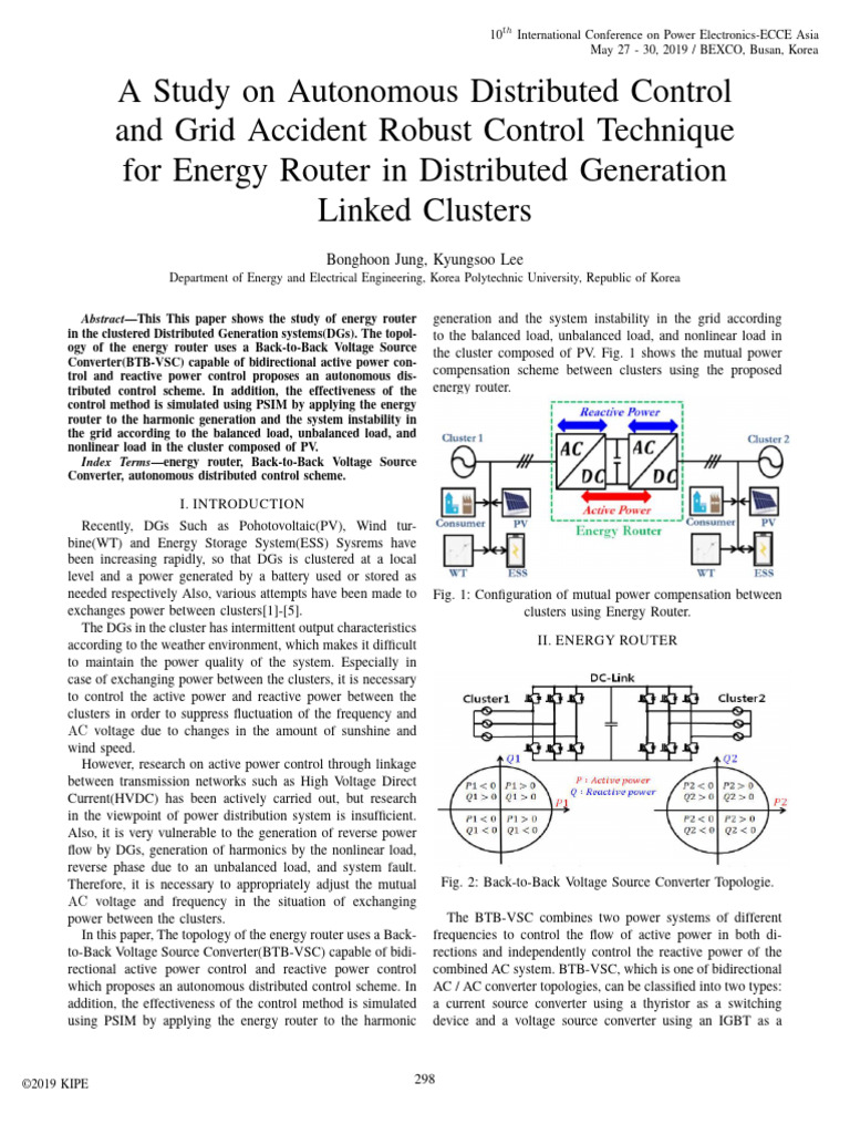 A Study On Autonomous Distributed Control and Grid Accident Robust Control Technique For Energy ...
