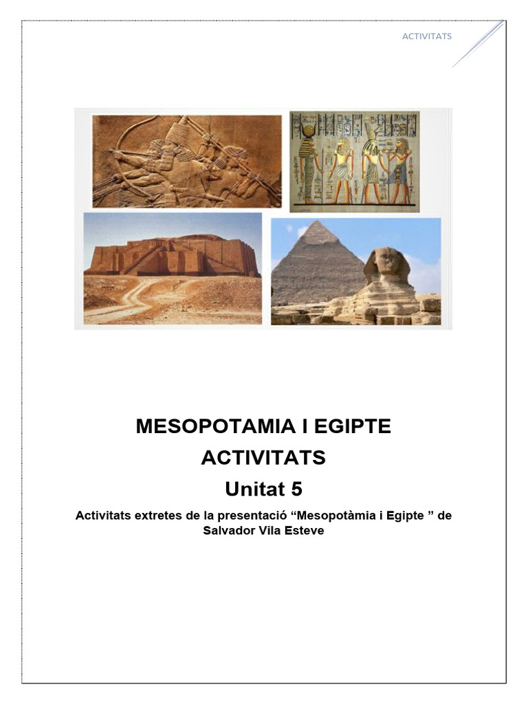 Mesopotamia i Egipte Activitats | PDF