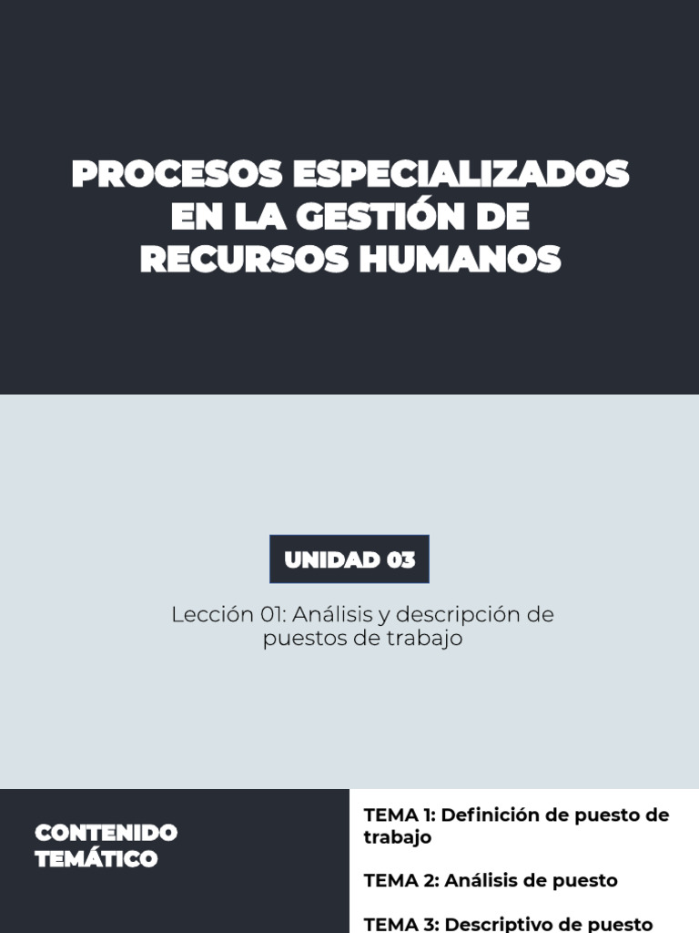 U3L1-Material Complementario.pptx | PDF | Gestión de recursos humanos | Cuestionario