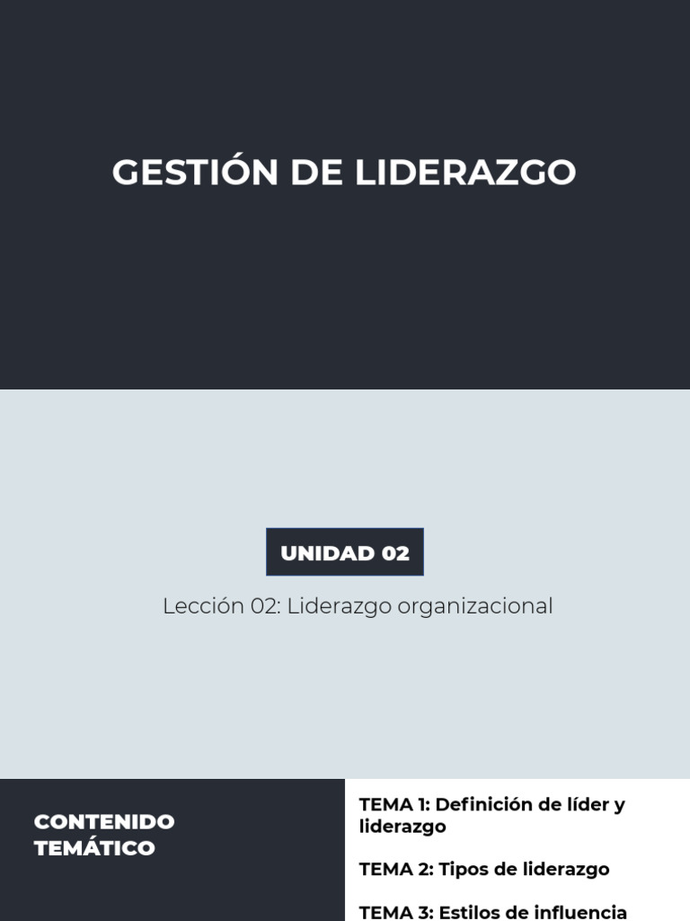 U2L2-Material Complementario.pptx | PDF | Liderazgo