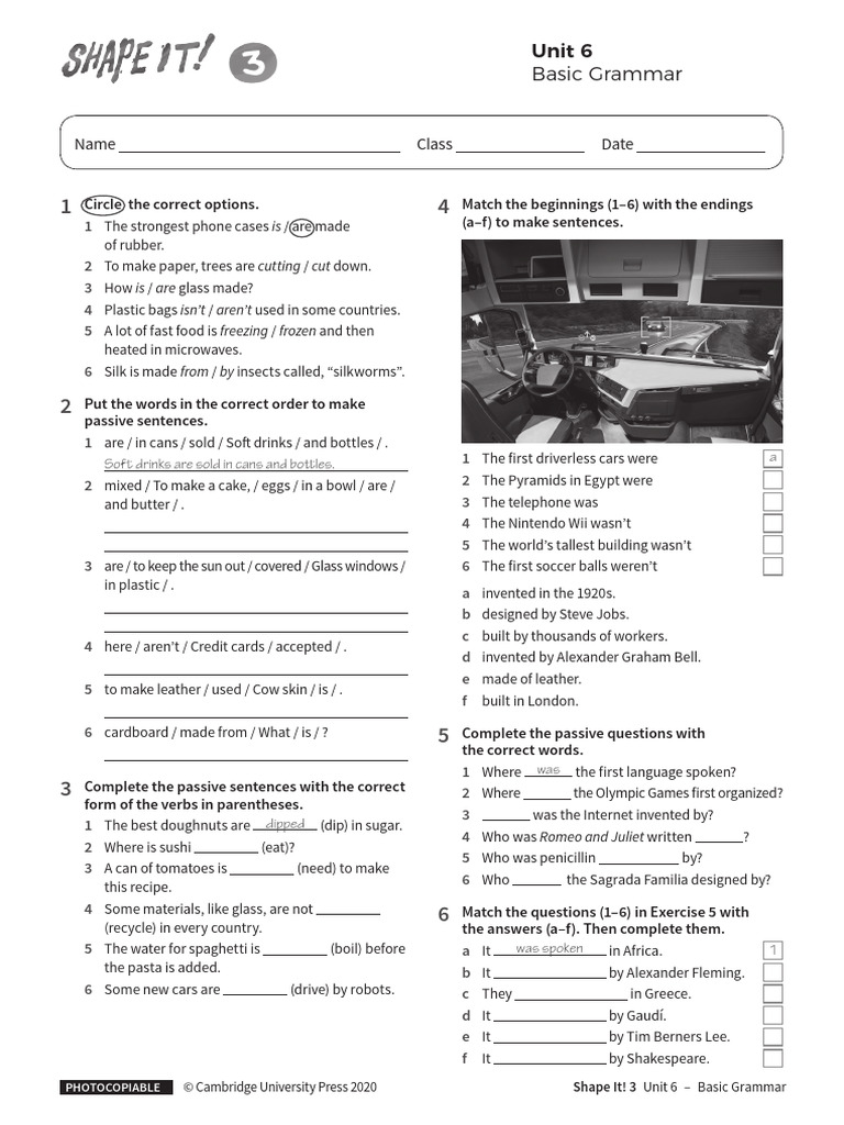 Basic Grammar Unit6 Without Answers | PDF