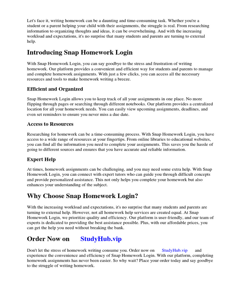 Snap Homework Login | PDF | Mobile App | Android (Operating System)