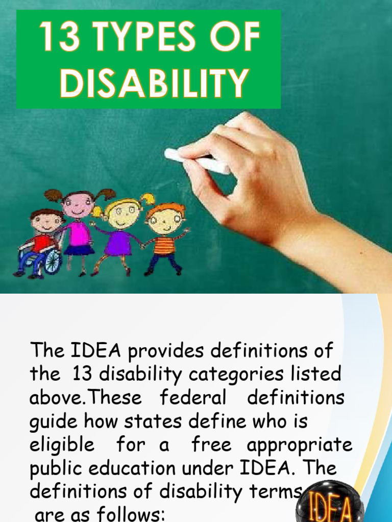 13 Tyoes of Disability | PDF | Learning Disability | Disability
