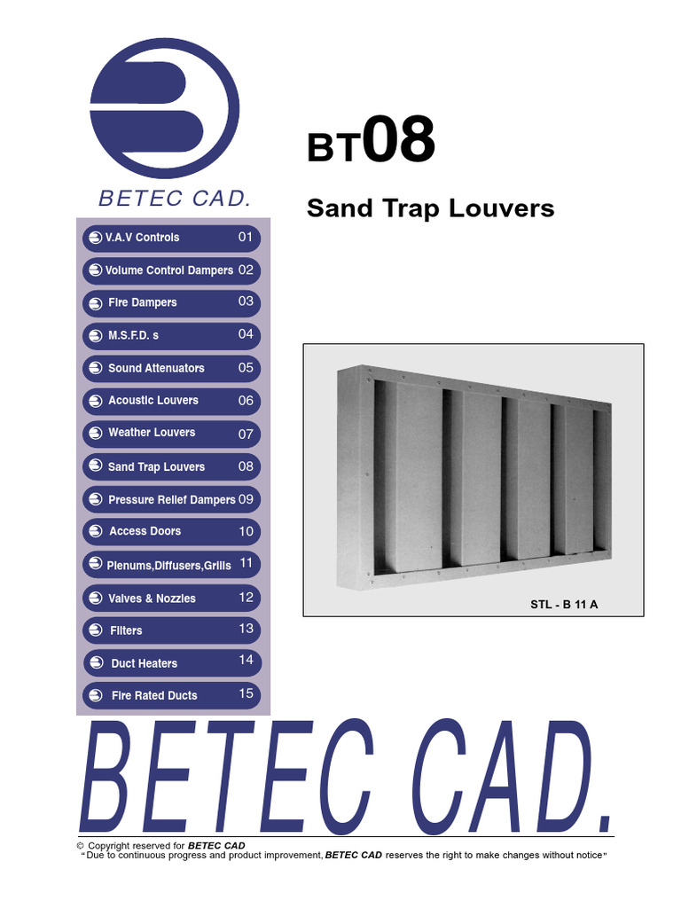 bt-08-sand_trap_louvers | PDF | Duct (Flow) | Filtration