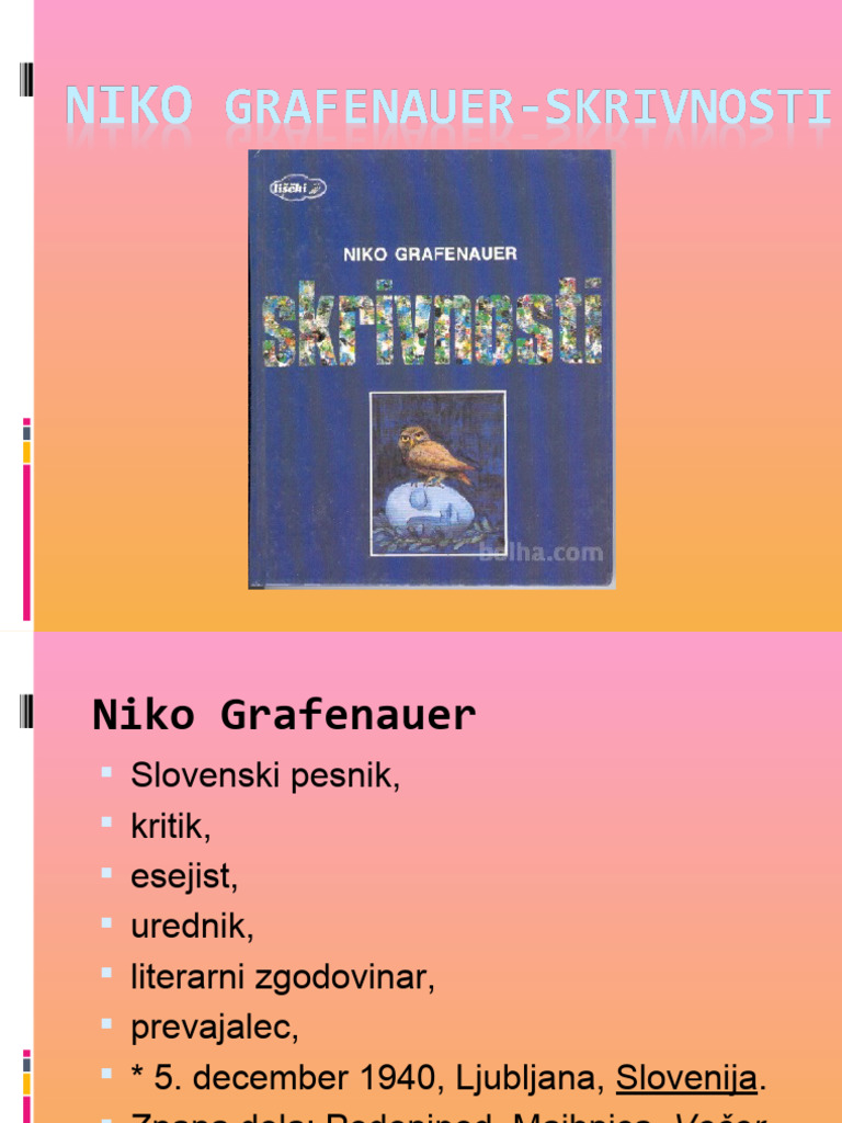 Niko Grafenauer Skrivnosti | PDF