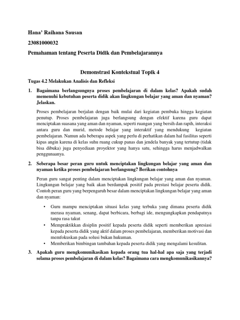 Demonstrasi Kontekstual-Topik 4 | PDF