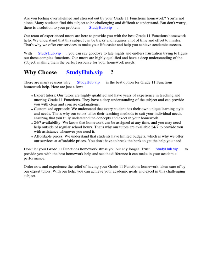 Grade 11 Functions Homework Help | PDF | Trigonometric Functions | Homework