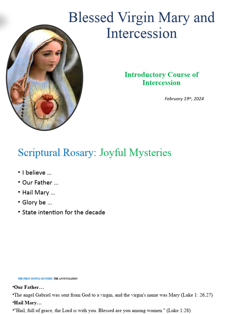 Blessed Virgin Mary and Intercession PPT 2024 | PDF | Mary, Mother Of Jesus | Theology