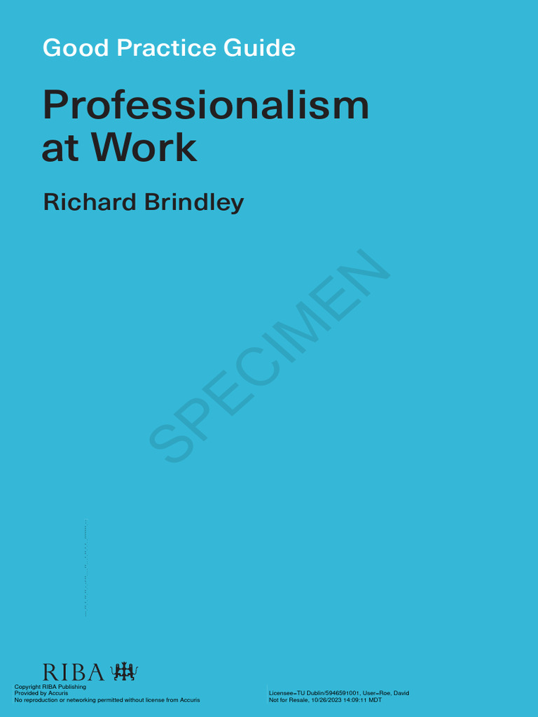 RIBA - Good Practice Guide - Professionalism at Work | Download Free ...