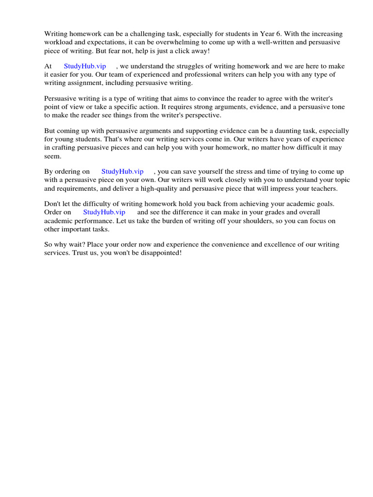 Persuasive Writing Help for Year 6 | PDF | Persuasion | Essays