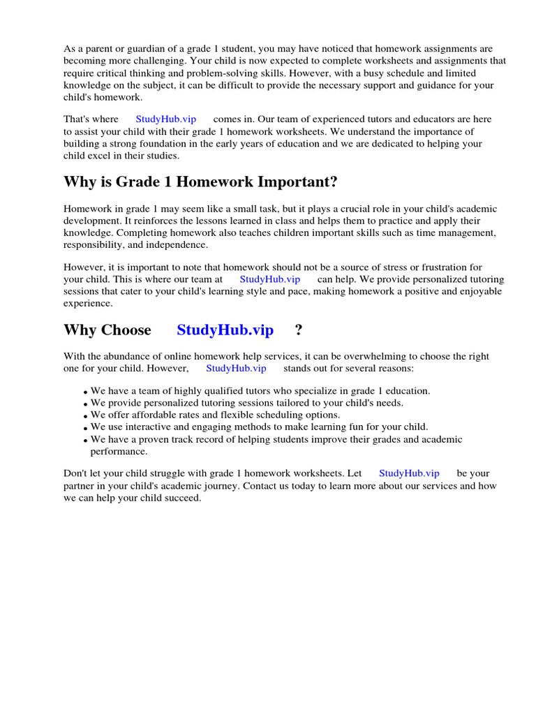Grade 1 Homework Worksheets | PDF | Worksheet | Homework