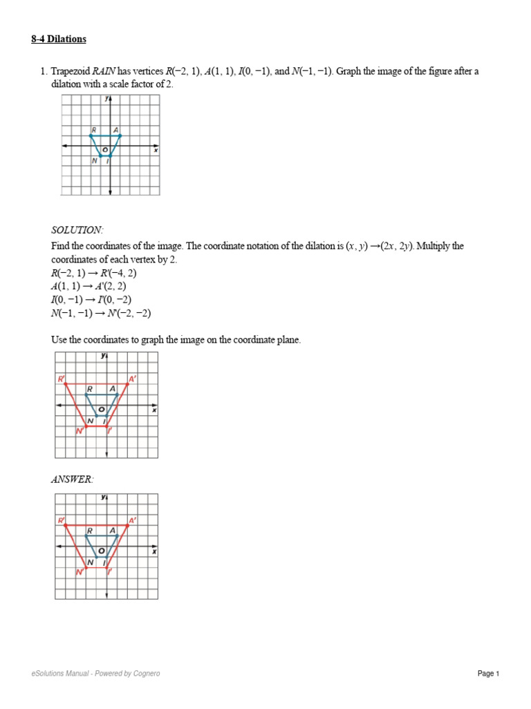8 4 Dilations | PDF | Vertex (Graph Theory) | Area