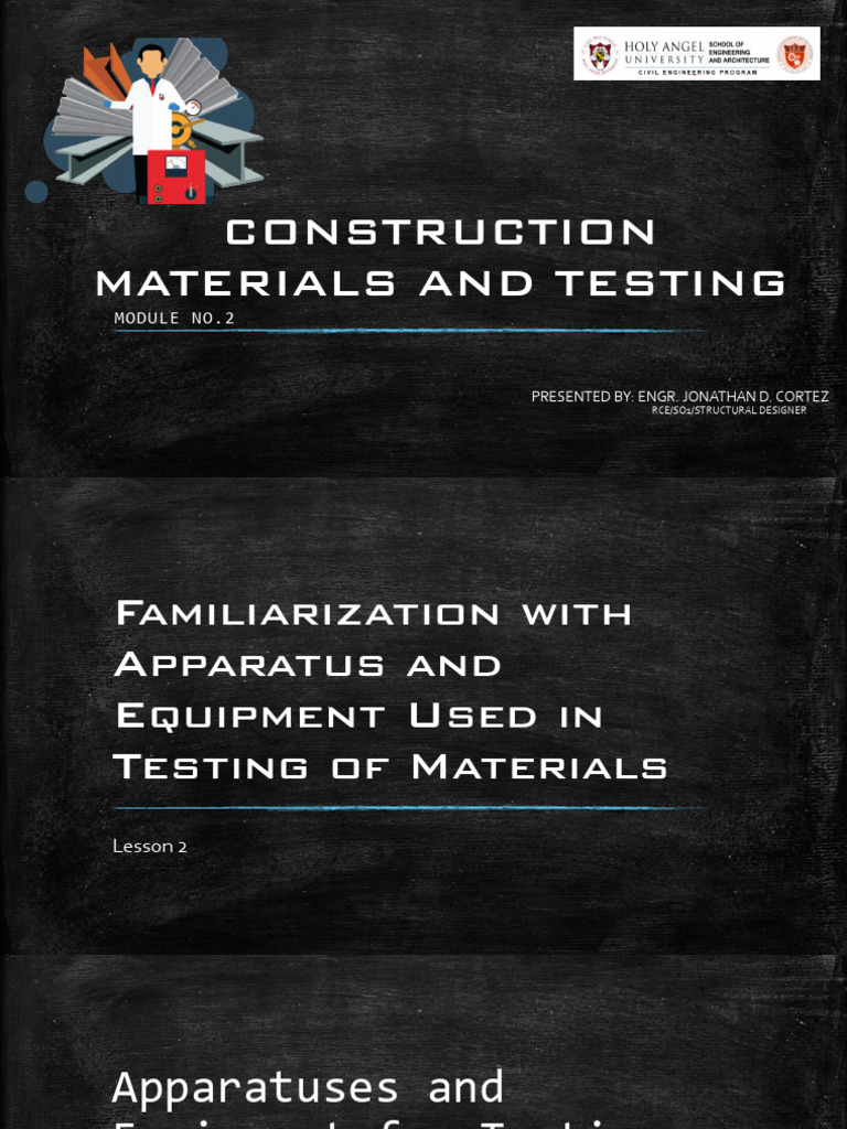 Module No 2 Equipment and Apparatus For Construction Materials Testing ...