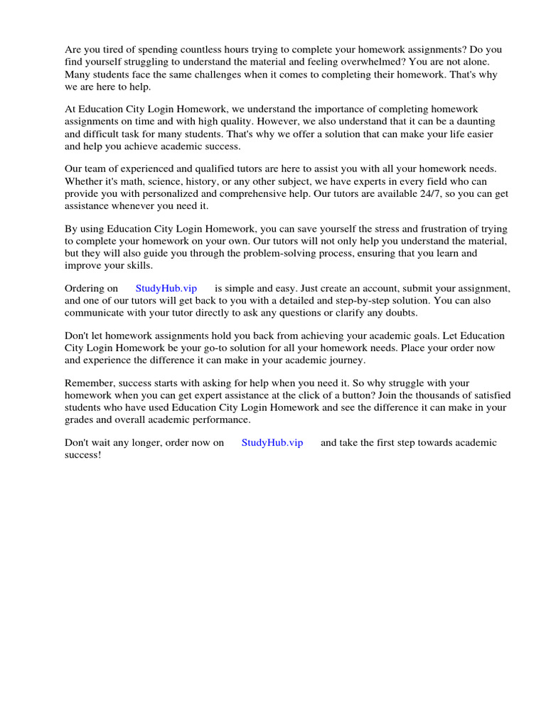 Education City Login Homework | Download Free PDF | Homework | Login