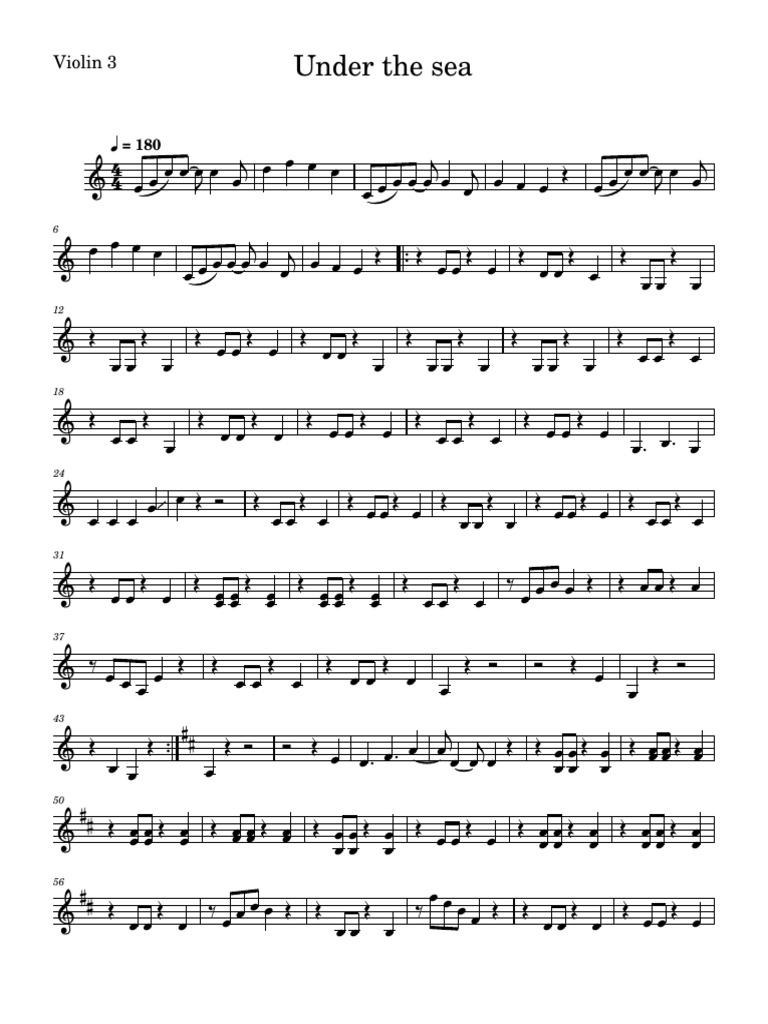 Under the sea-Violin_3 | PDF