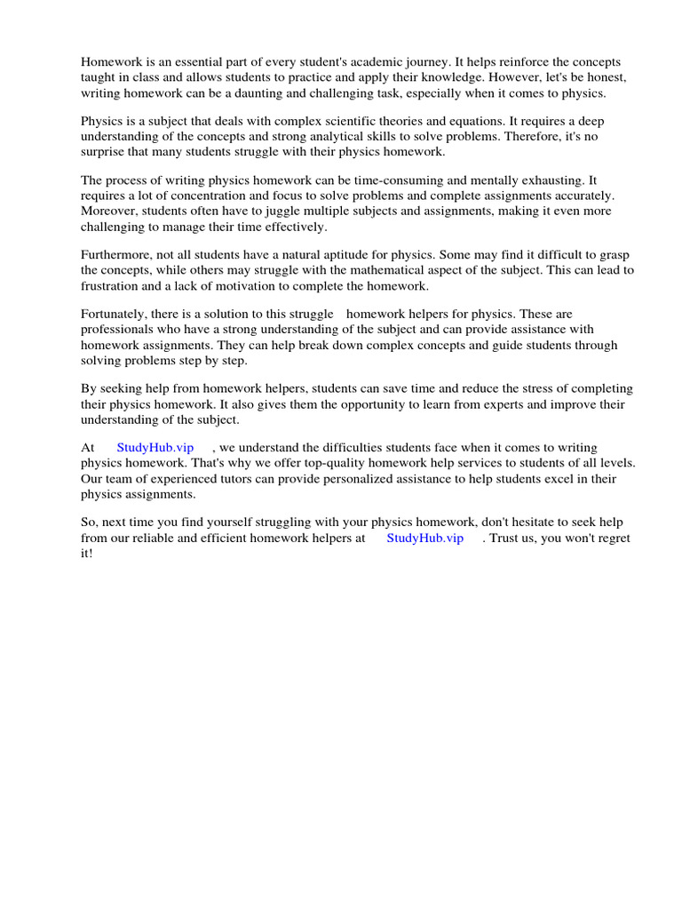 Homework Helpers Physics | PDF | Force | Physics