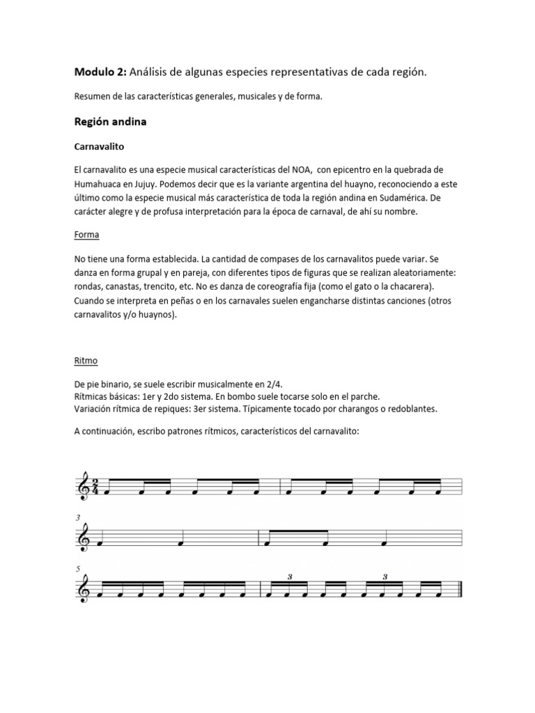 Modulo 2 - Analisis de Algunas Especies Caracteristicas de Distintas ...