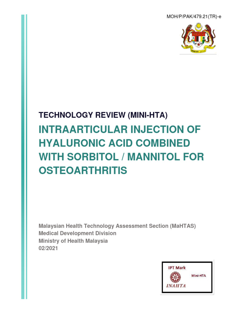 Fr Intra Articular Injection Of Hyaluronic Acid Combined With Sorbitol Mannitol For