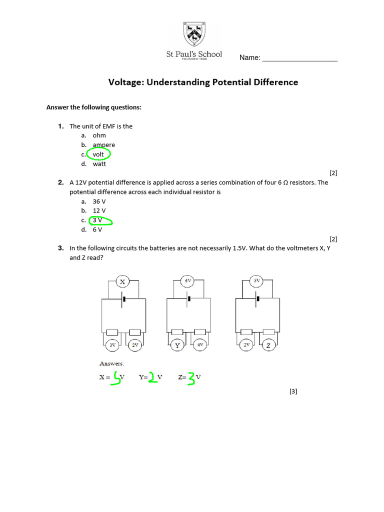 Voltage and Power_ Understanding potential difference | PDF | Voltage ...
