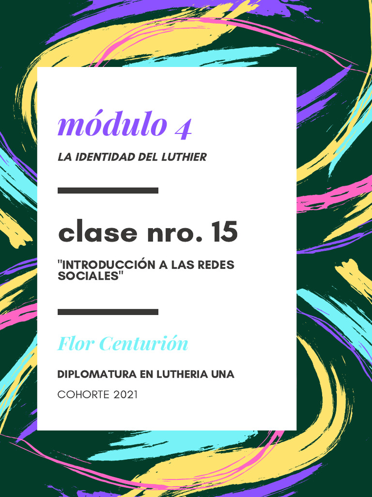 Clase 15. Introducción a Las Redes Sociales | PDF | Cultura popular y estudios de los medios de ...