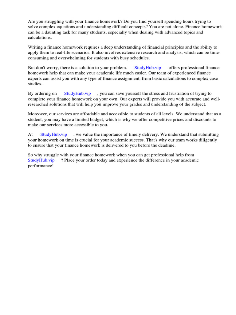 Finance Homework Questions | PDF | Interest | Expense